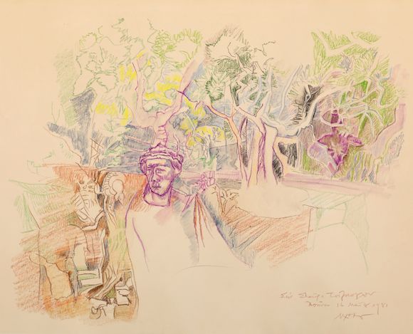 Bonhams : Nikos Hadjikyriakos-Ghika (Greek, 1906-1994) Landscape with ...