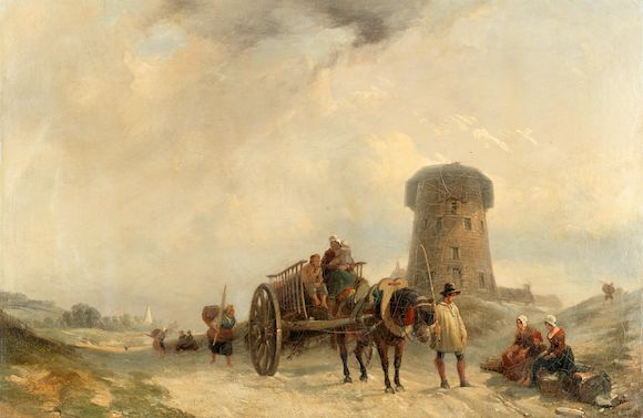 Bonhams : Clarkson Stanfield, R.A. (British, 1793-1867) Horse and cart ...