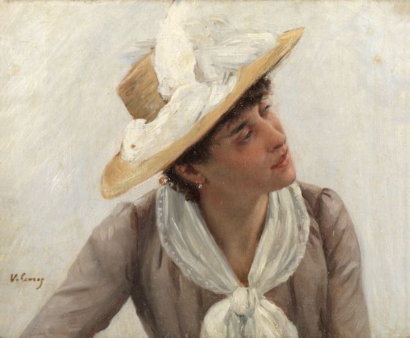 Bonhams : Vittorio Matteo Corcos (Italian, 1859-1933) Portrait of a lady