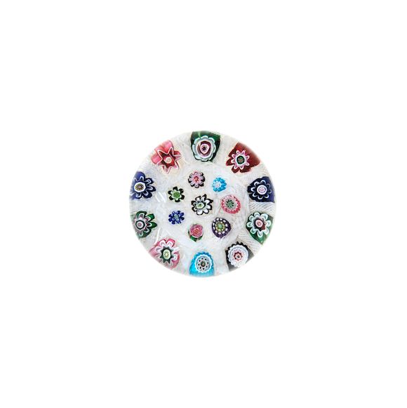 Bonhams : A Clichy spaced millefiori chequer exhibition paperweight ...