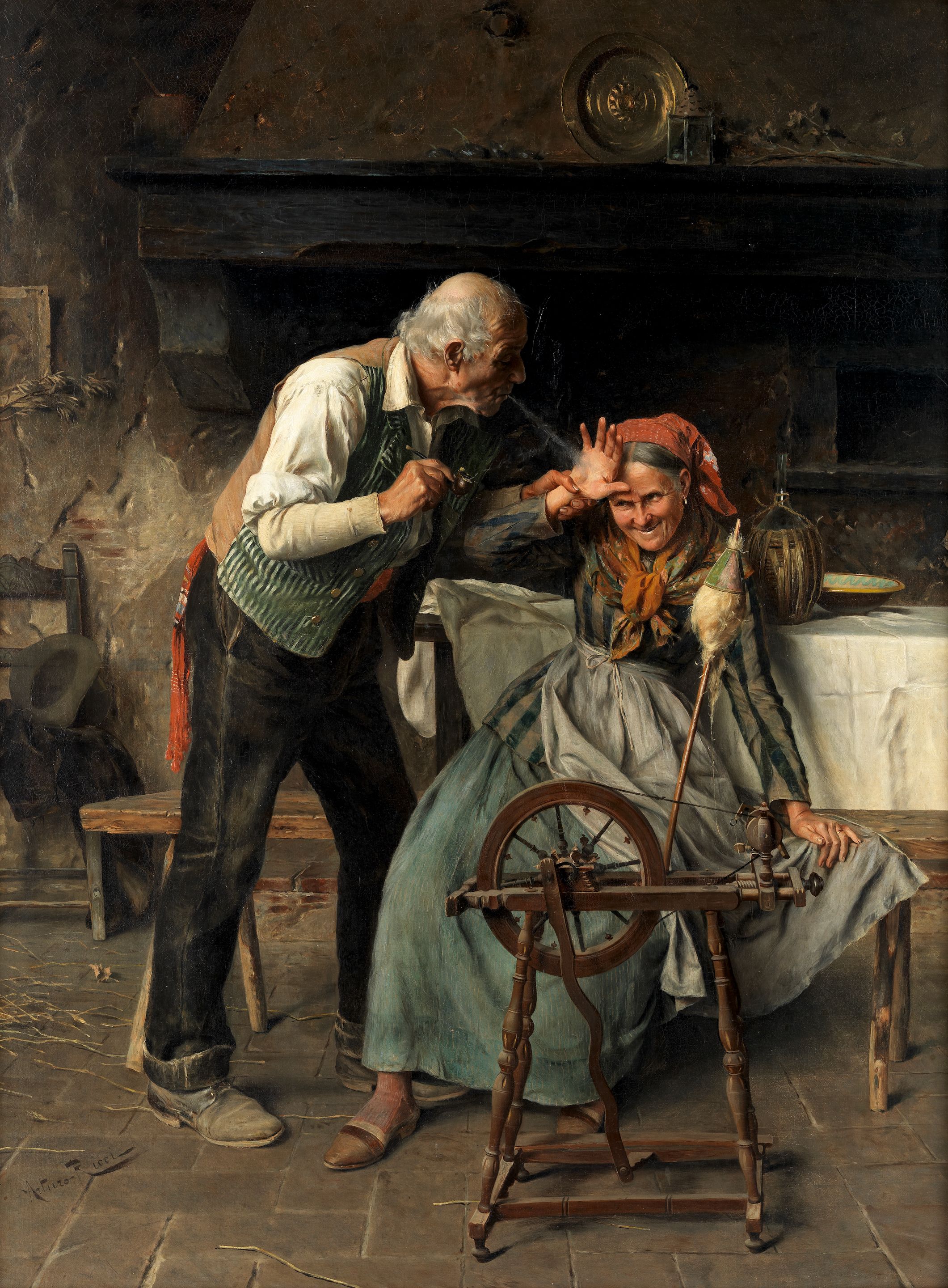 Bonhams : Arturo Ricci (Italian, 1854-1919) Flirtation