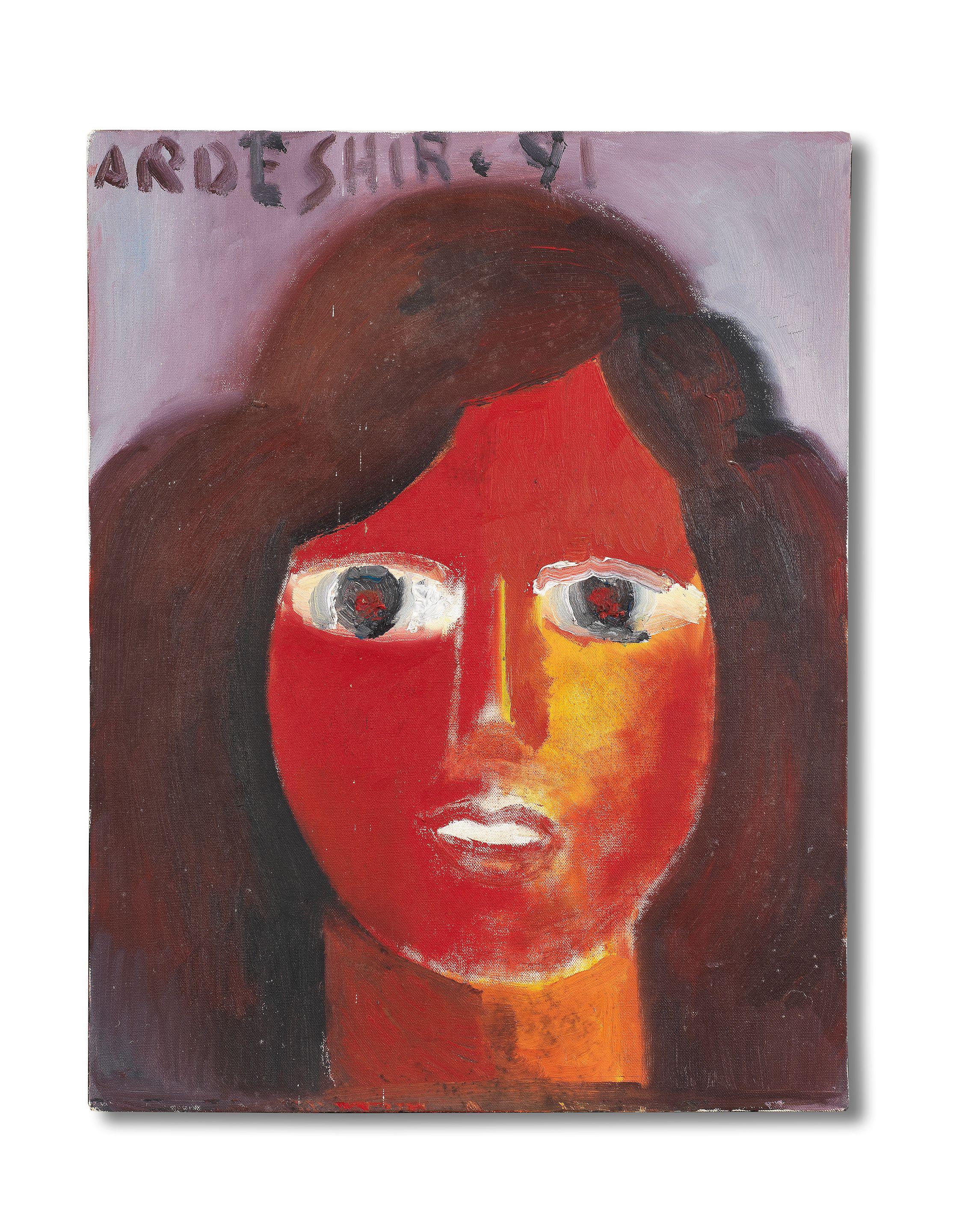 Bonhams : Ardeshir Mohasses (Iran, 1938-2008) Red Face