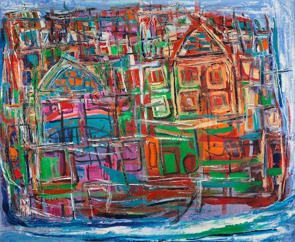 Bonhams : Gazbia Sirry (Egypt, born 1925) Ghalb Al-Madina (Heart of the ...
