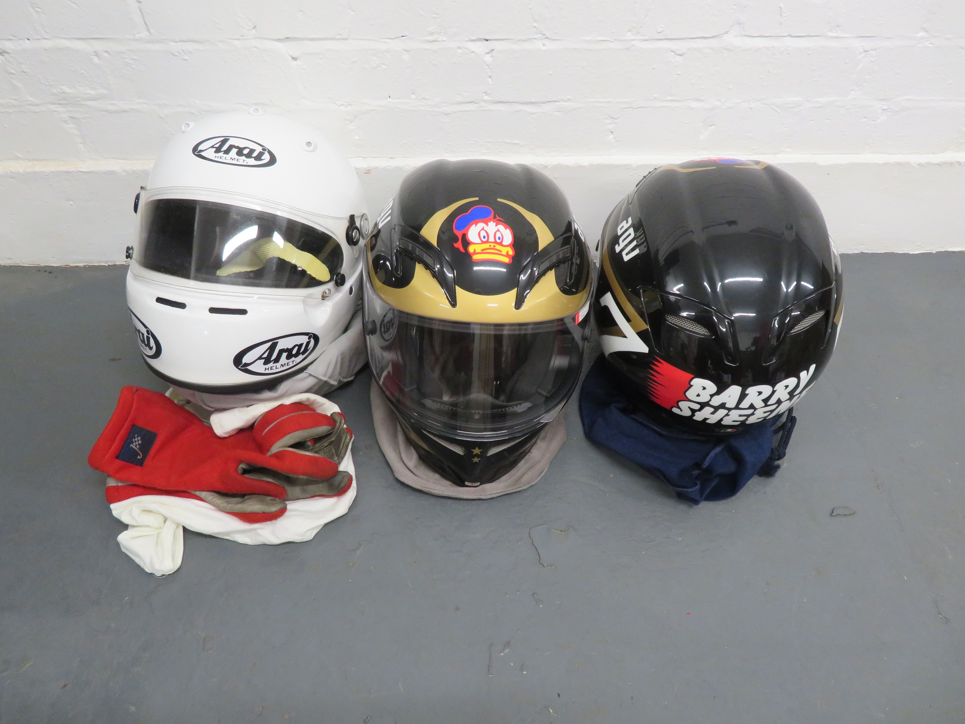 Bonhams Cars : Two AGV Barry Sheene replica helmets ((6))