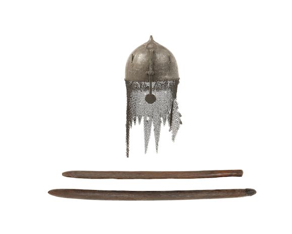 Bonhams : A Persian Steel Kulah Khud, And Two Australian Aboriginal ...