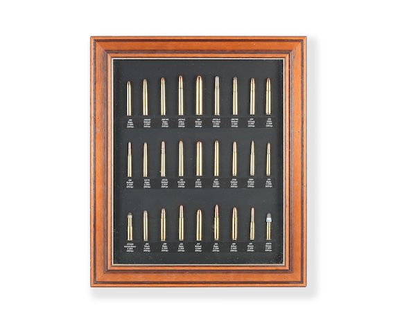 Bonhams : A big bore rifle cartridge display board