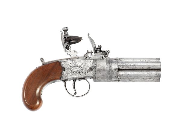 Bonhams : An Exceptional 88-Bore Flintlock Seven-Barrel Box-Lock ...