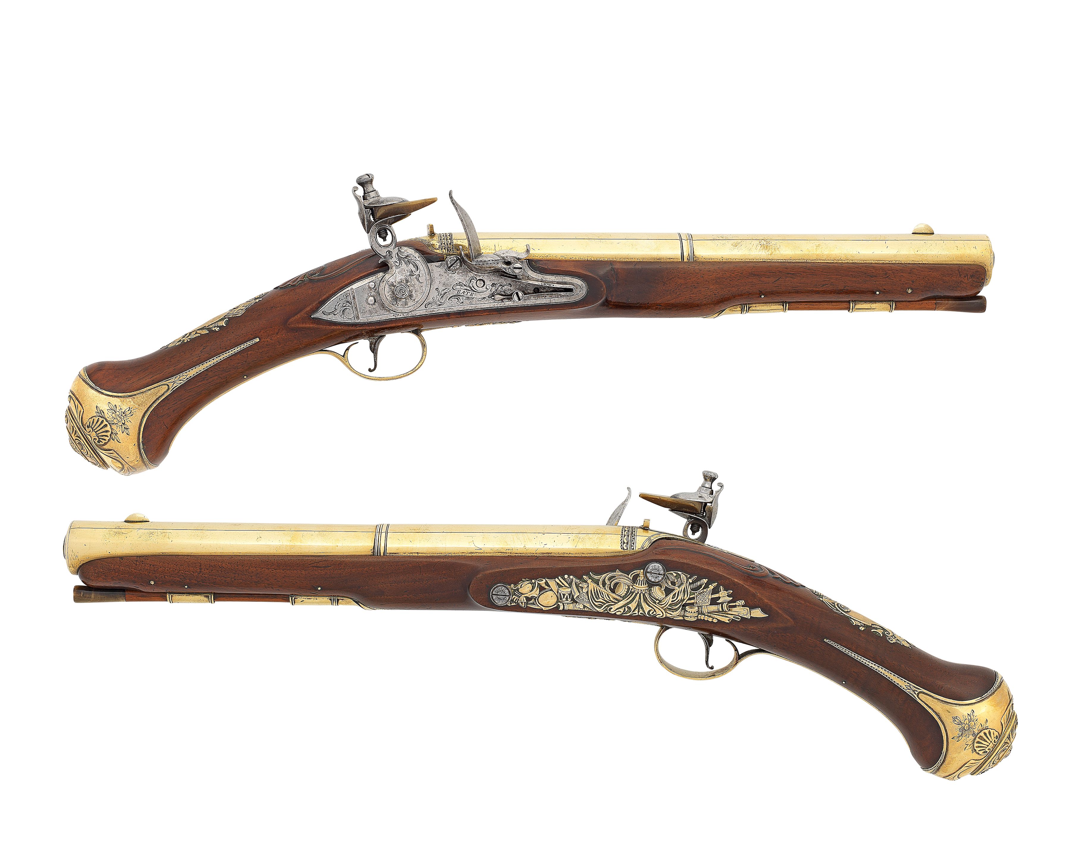 Bonhams : An Exceptional Pair Of 'Flintlock' Repeating Air Pistols From ...