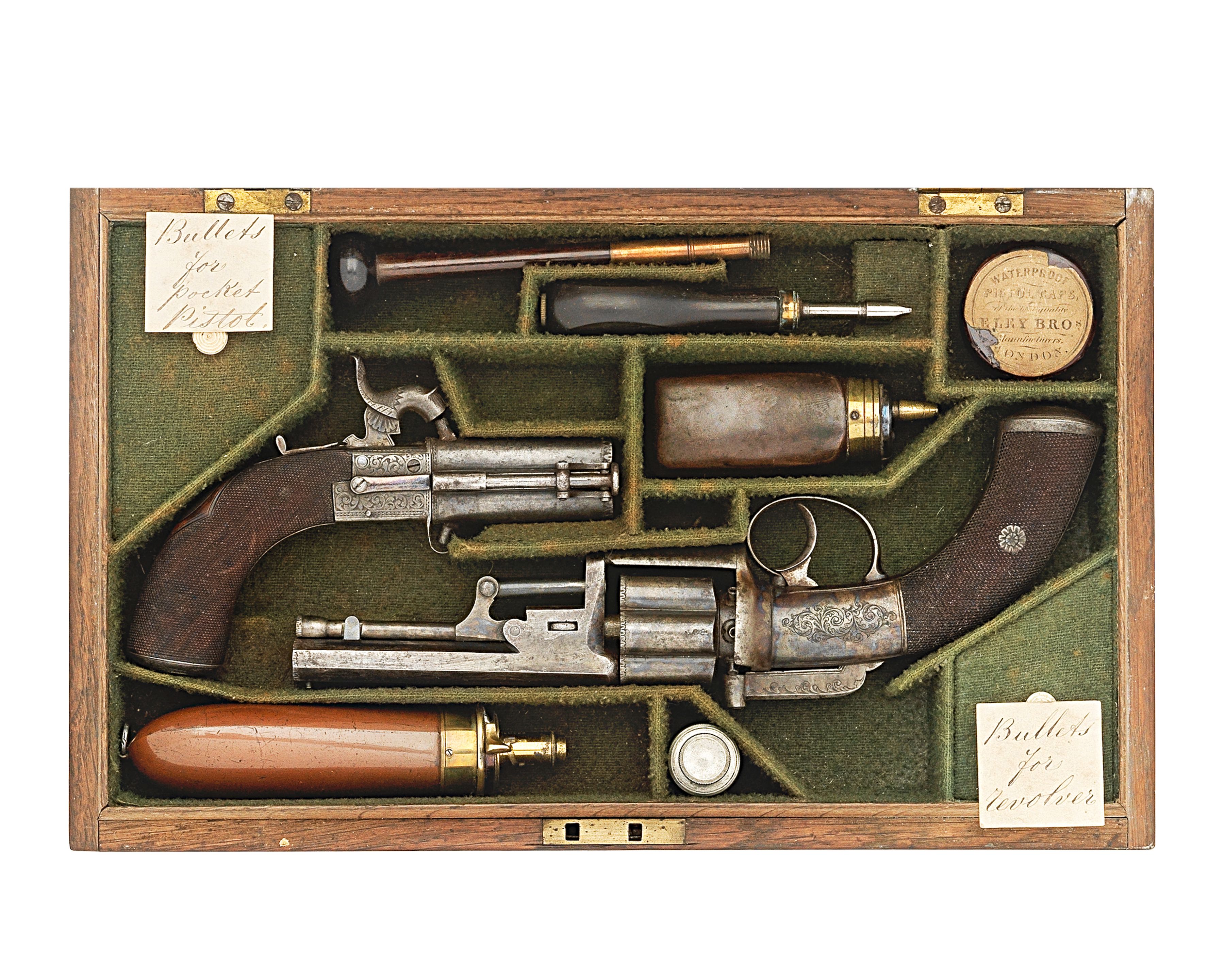Bonhams : An Unusual Cased 100-Bore Percussion Transitional Single ...