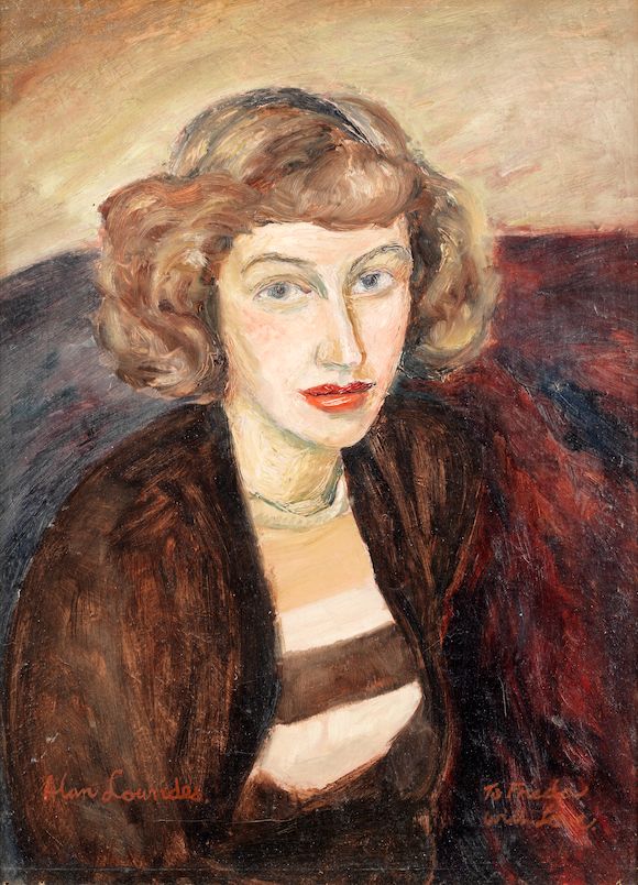 Bonhams : Alan Lowndes (British, 1921-1978) Portrait of Frieda
