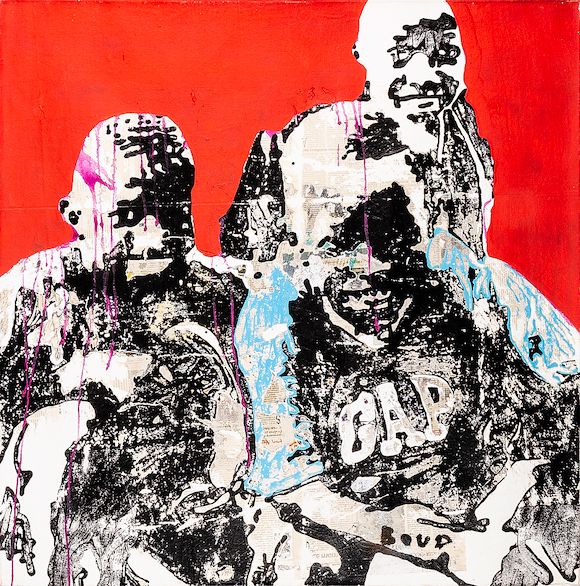 Bonhams : Armand Boua (Ivorian, born 1978) Untitled (2015) unstretched ...