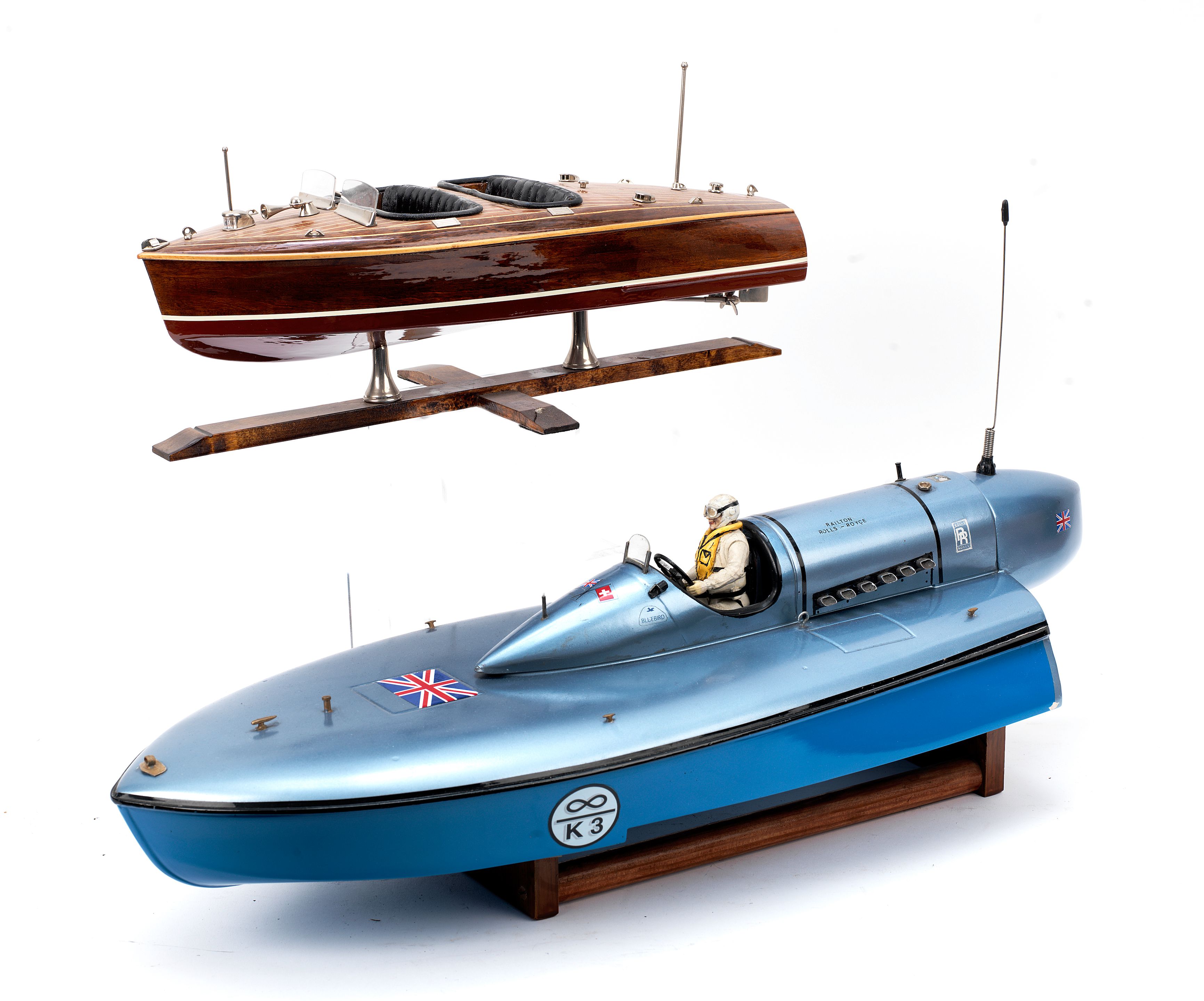 A radio controlled scale model of the Bluebird K3 Water Speed Record ...