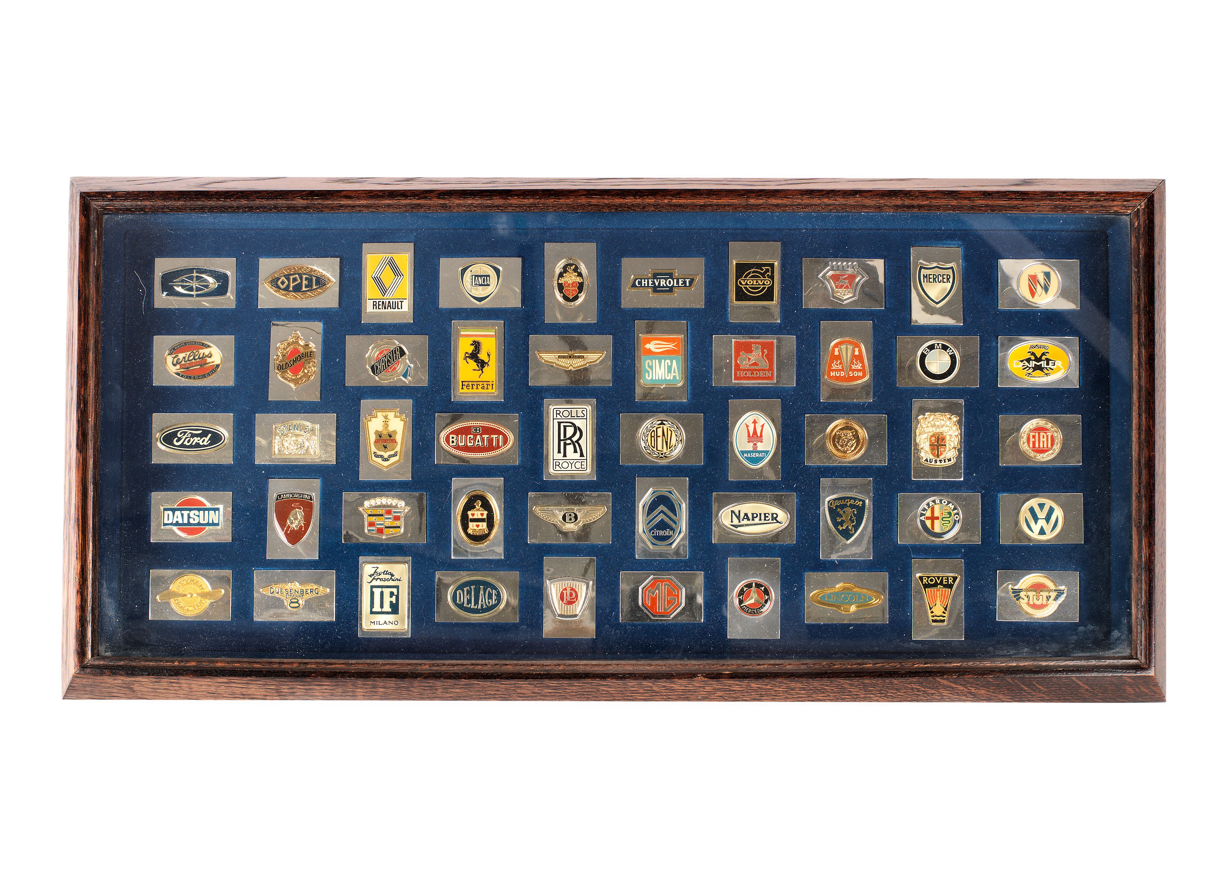 Bonhams Cars : A cased display of silver motoring ingots by Franklin Mint,