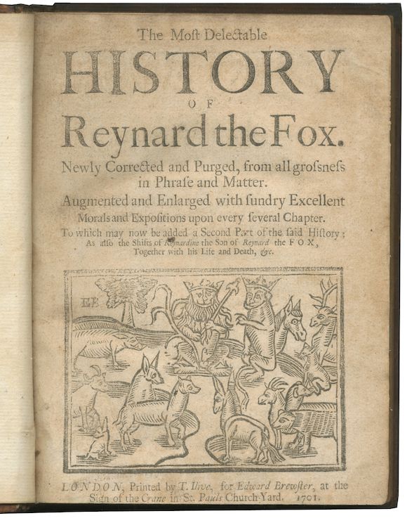 Bonhams : REYNARD THE FOX The Most Delectable History of Reynard the ...