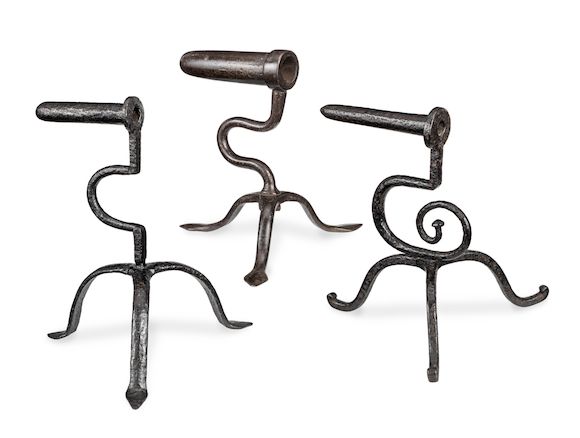 Bonhams : Three 18th/19th century wrought iron goffering irons, English ...