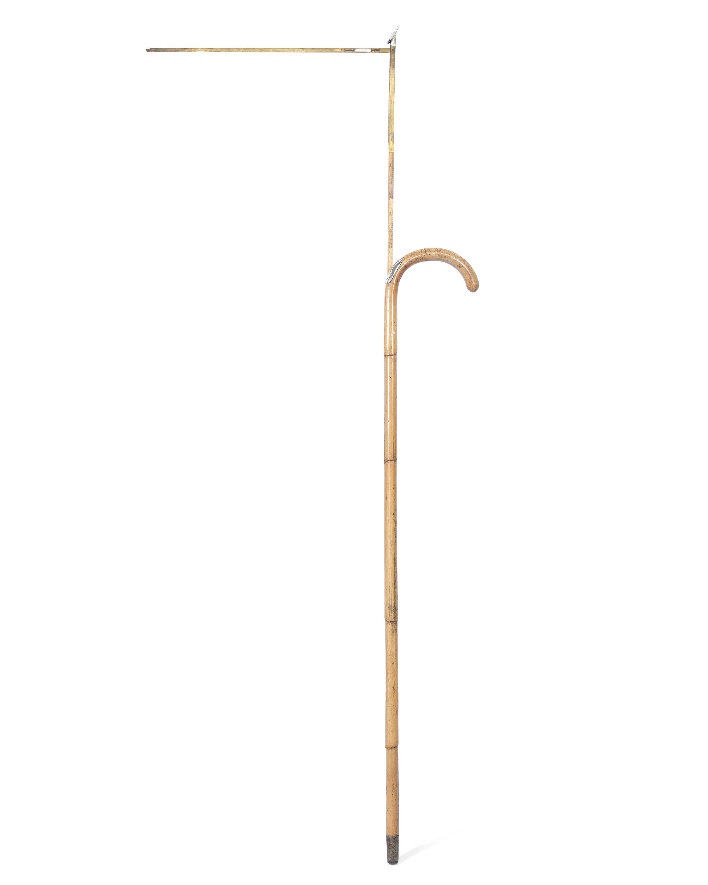Bonhams : An Edwardian silver-mounted horse-measuring cane Edward ...