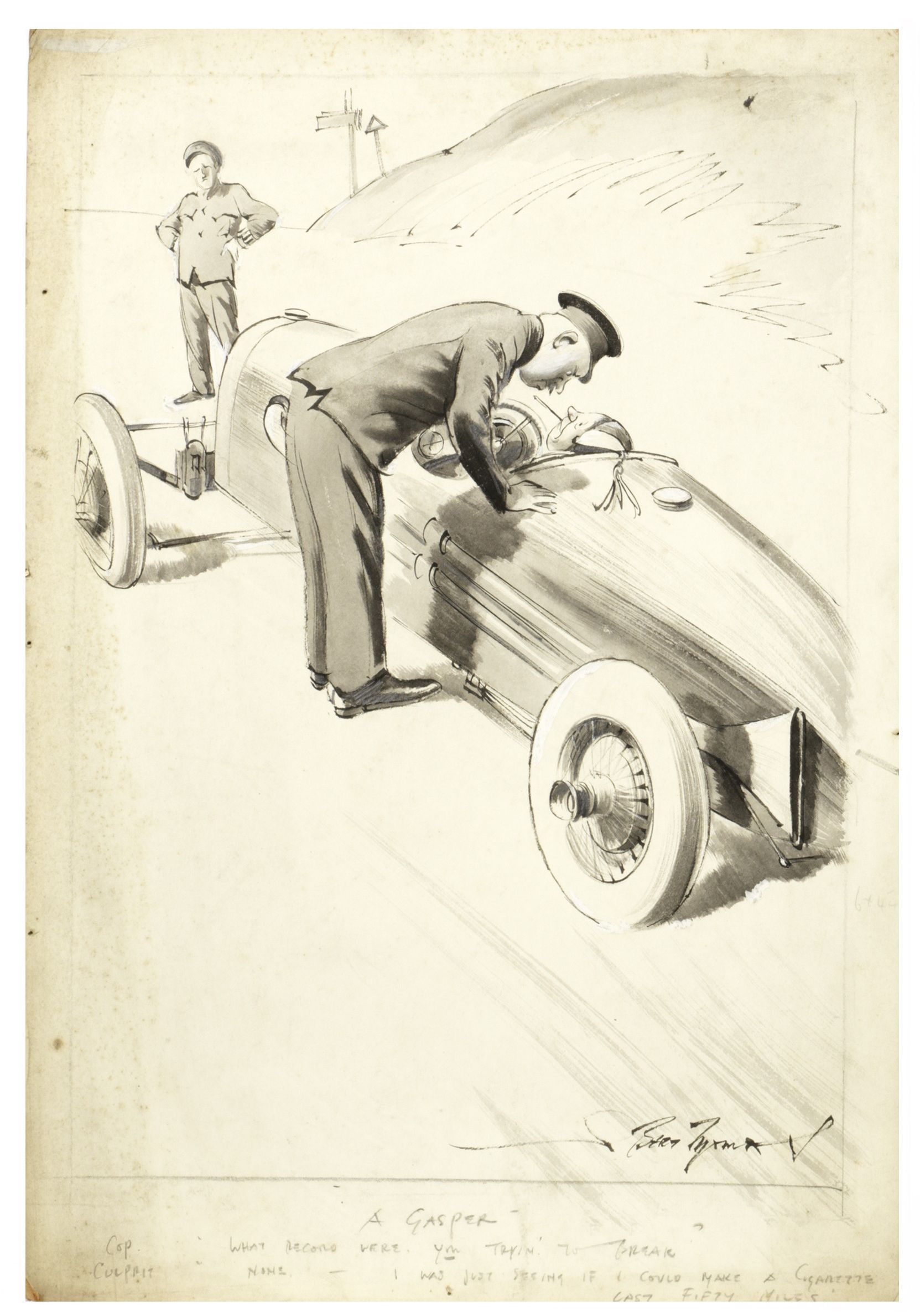 Bonhams Cars : Bert Thomas (British, 1883-1966) three motoring cartoons ...