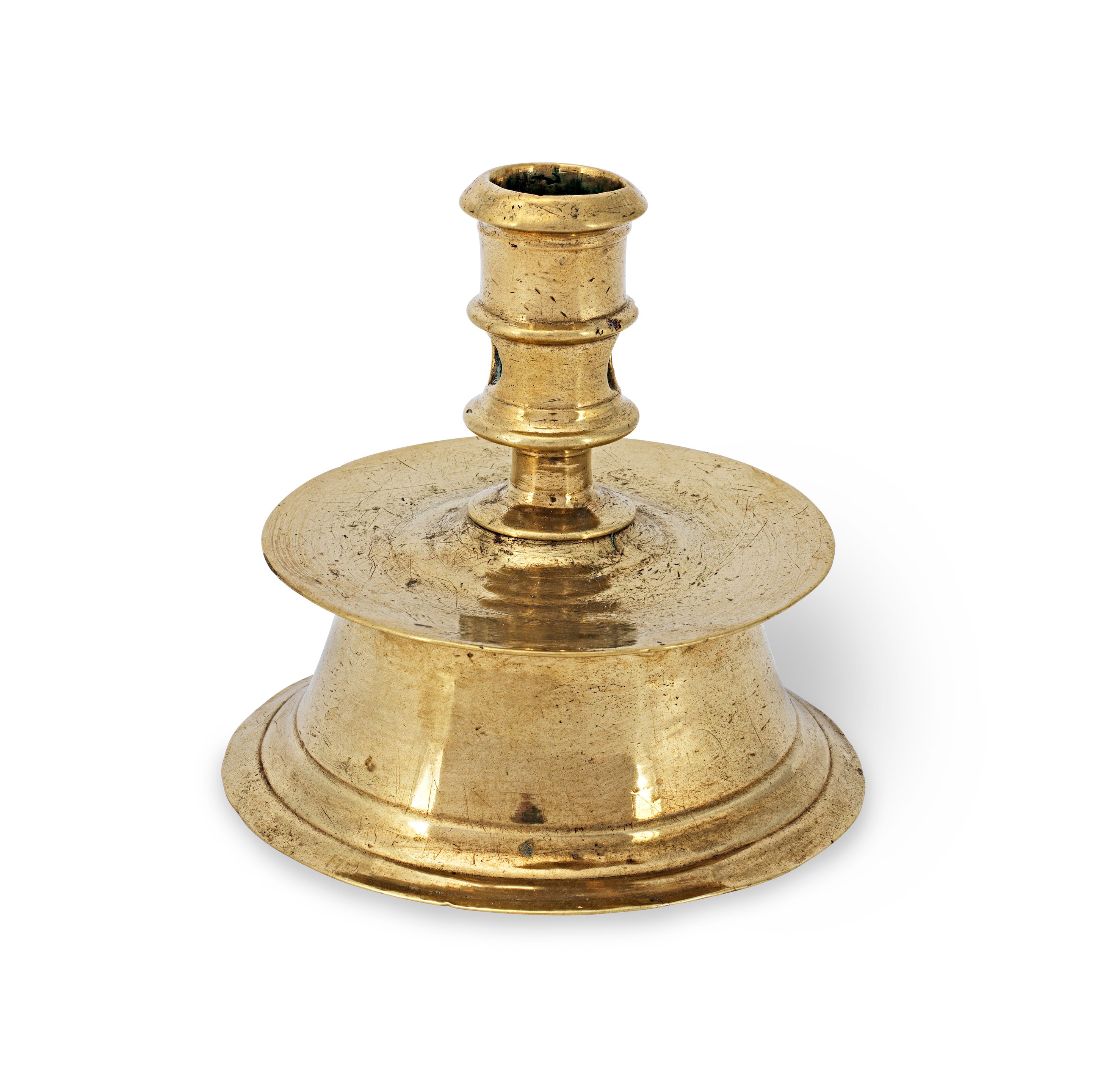Bonhams : A 16th century brass alloy capstan socket candlestick, North ...