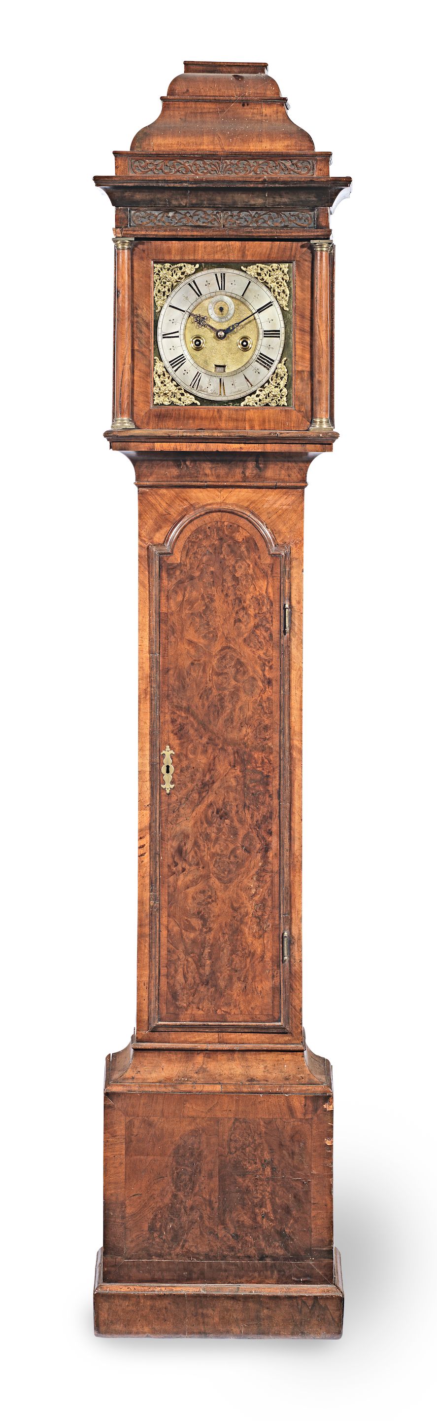 Bonhams : An early 18th century walnut longcase clock, of one-month ...