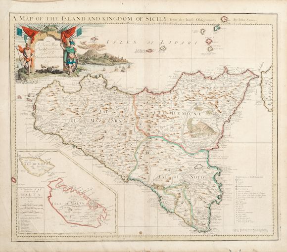 Bonhams : MALTA, SICILY AND THE MEDITERRANEAN SENEX (JOHN) A Map of the ...