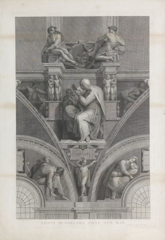 Bonhams : Giorgio Ghisi after Michelangelo Prophets and Sybils in the ...