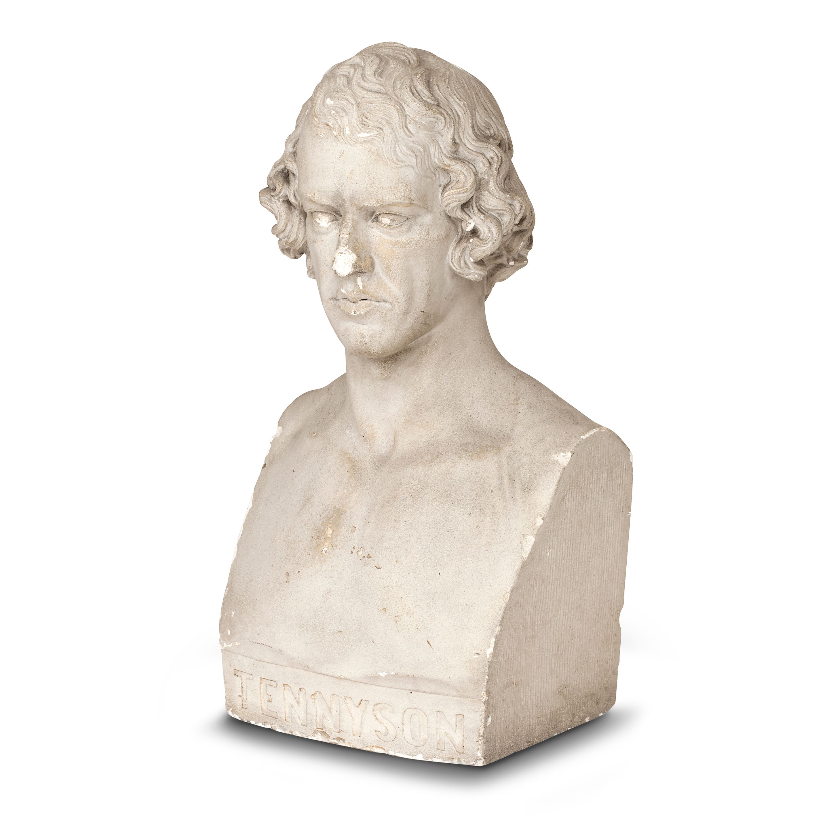 Bonhams : A large plaster bust of Alfred, Lord Tennyson, Poet Laureate ...