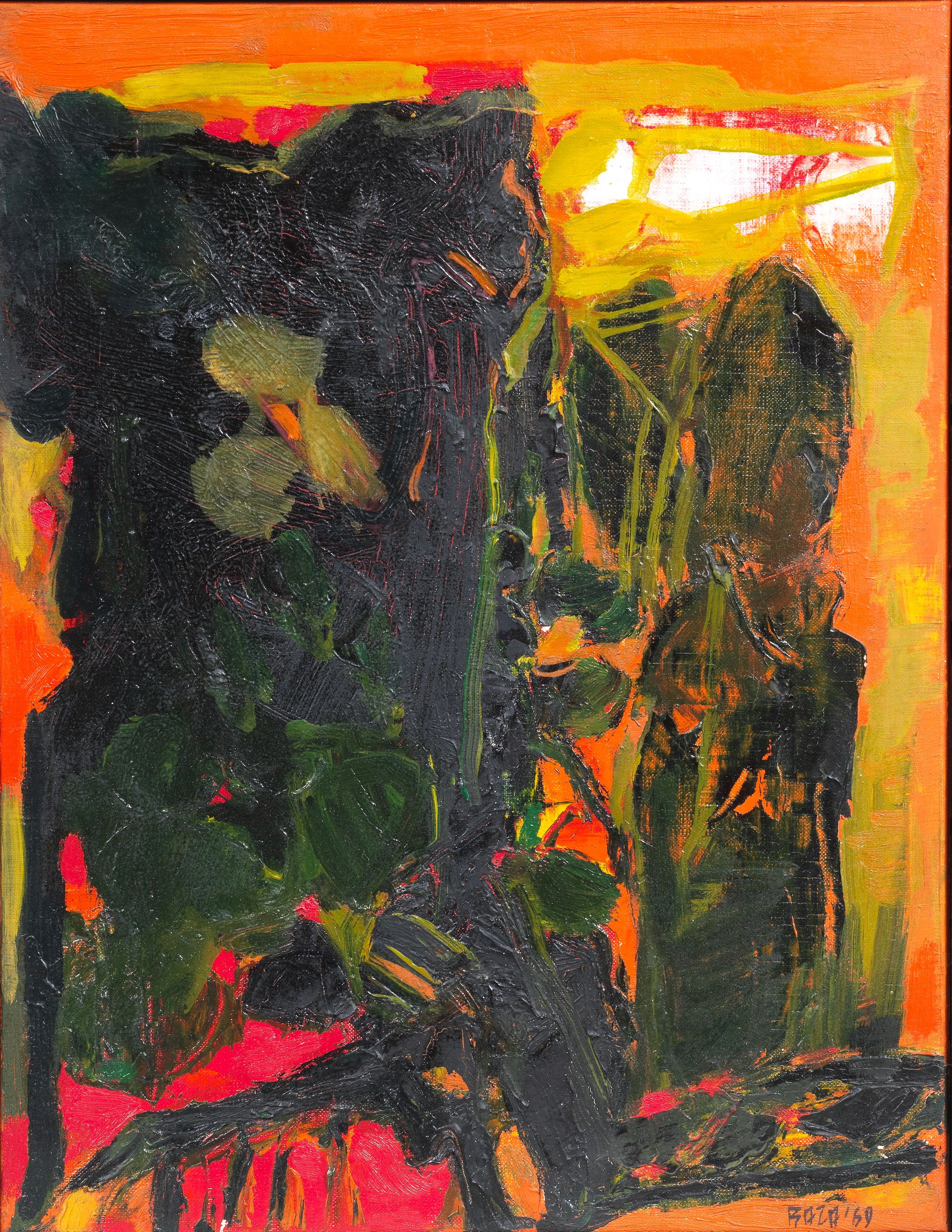 Bonhams : Syed Haider Raza (Indian, 1922-2016) Arbres Trees (inscribed ...