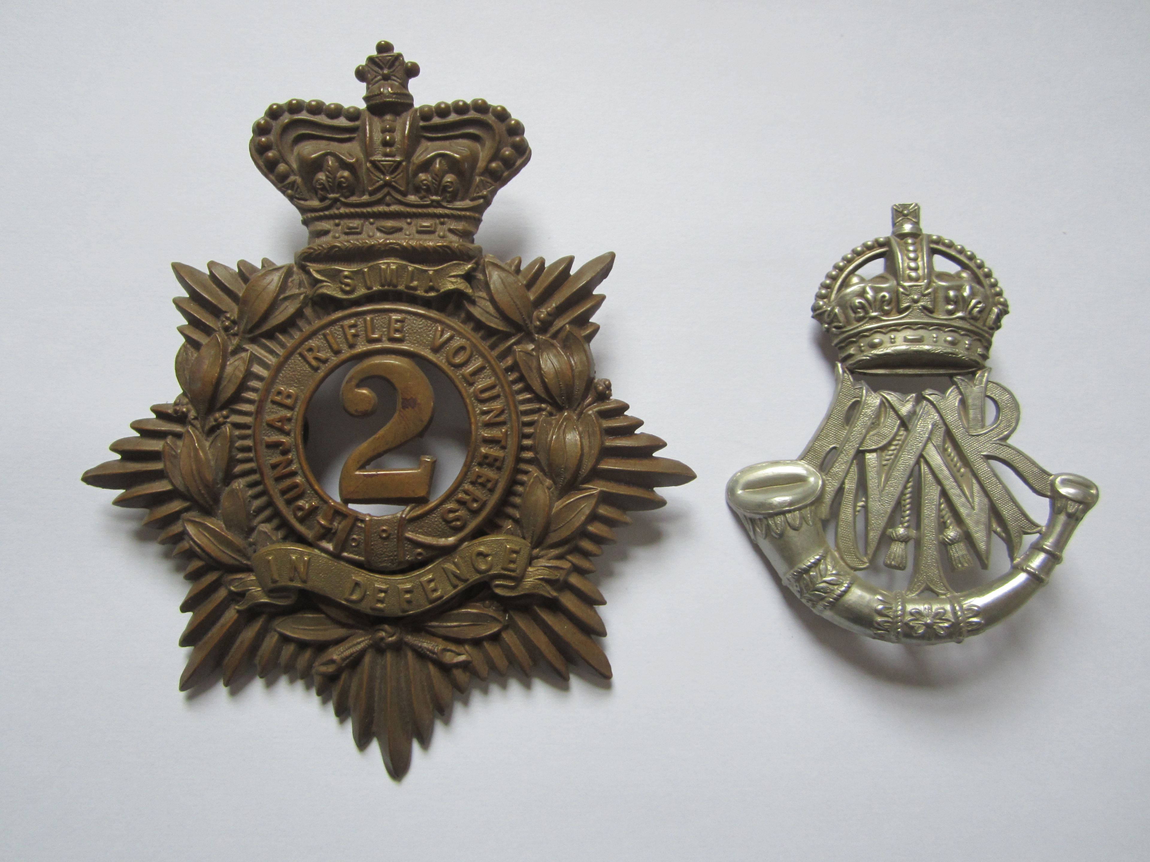 Bonhams : 2nd Punjab Rifle Volunteers, Rajputana Malwa Volunteer Rifles,