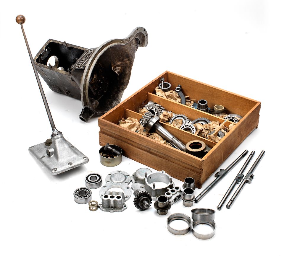 Bonhams : A Bugatti Type 57/57s gearbox with component parts, ((Qty))