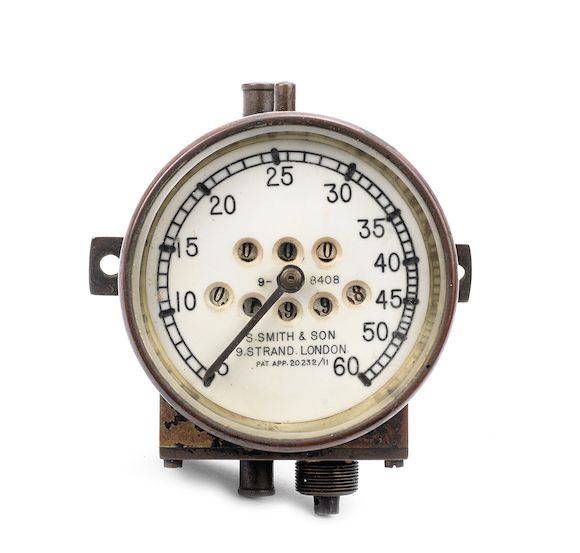 Bonhams Cars : A Speedometer by S.Smith & Son, British, patented 1911,