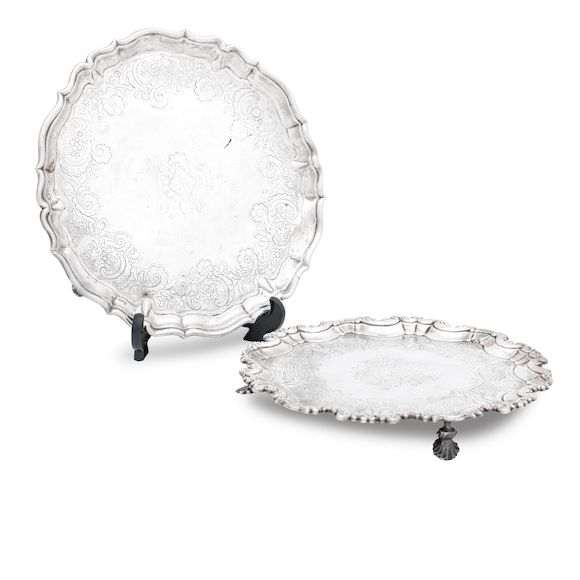 Bonhams : A George II salver, by John Tuite, London, 1736, (2)