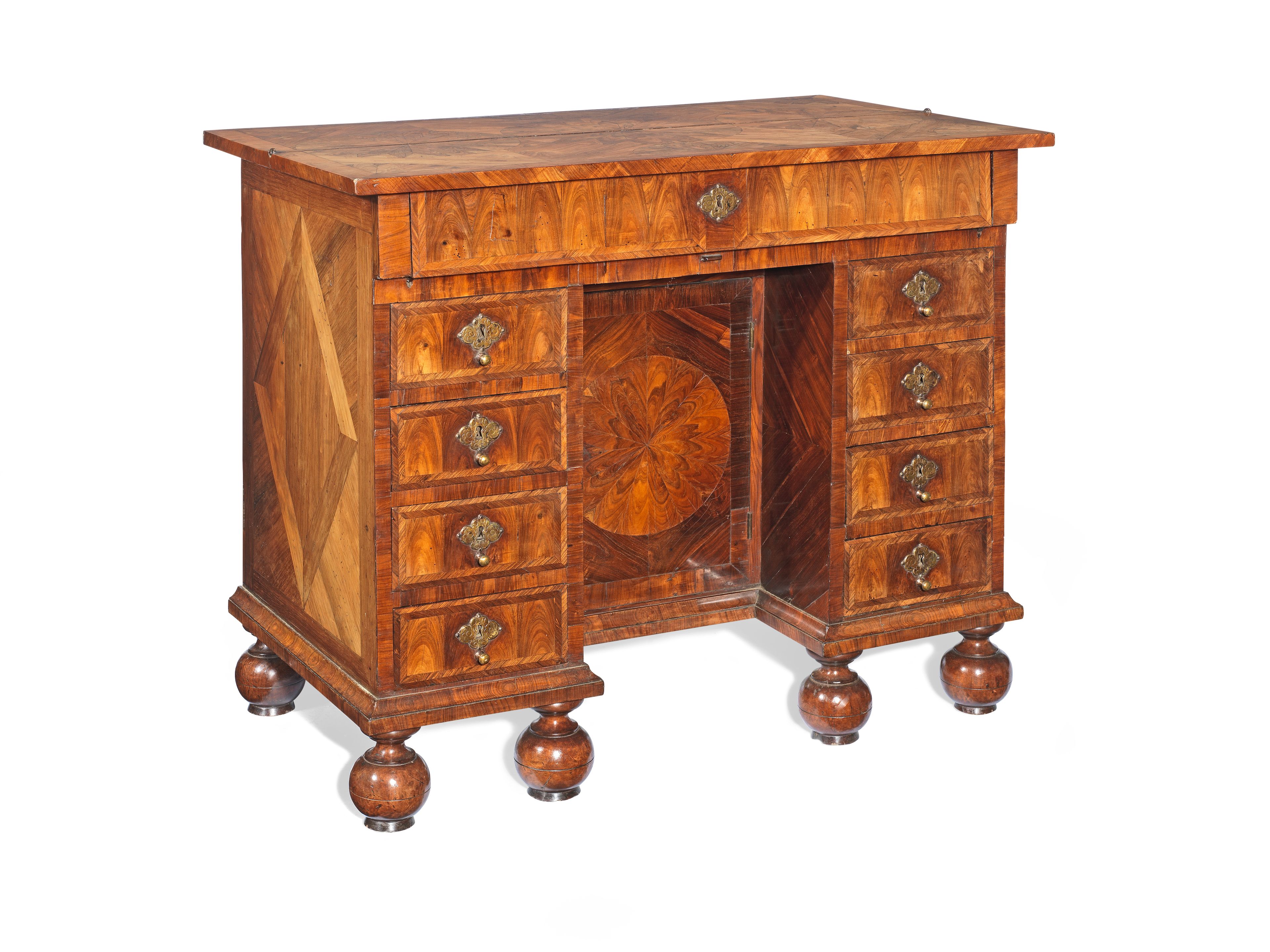 Bonhams : A William and Mary kingwood, rosewood, oyster veneered and ...