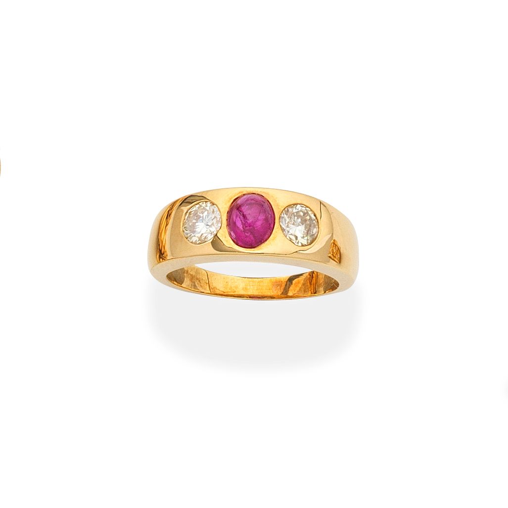Bonhams : RUBY AND DIAMOND RING