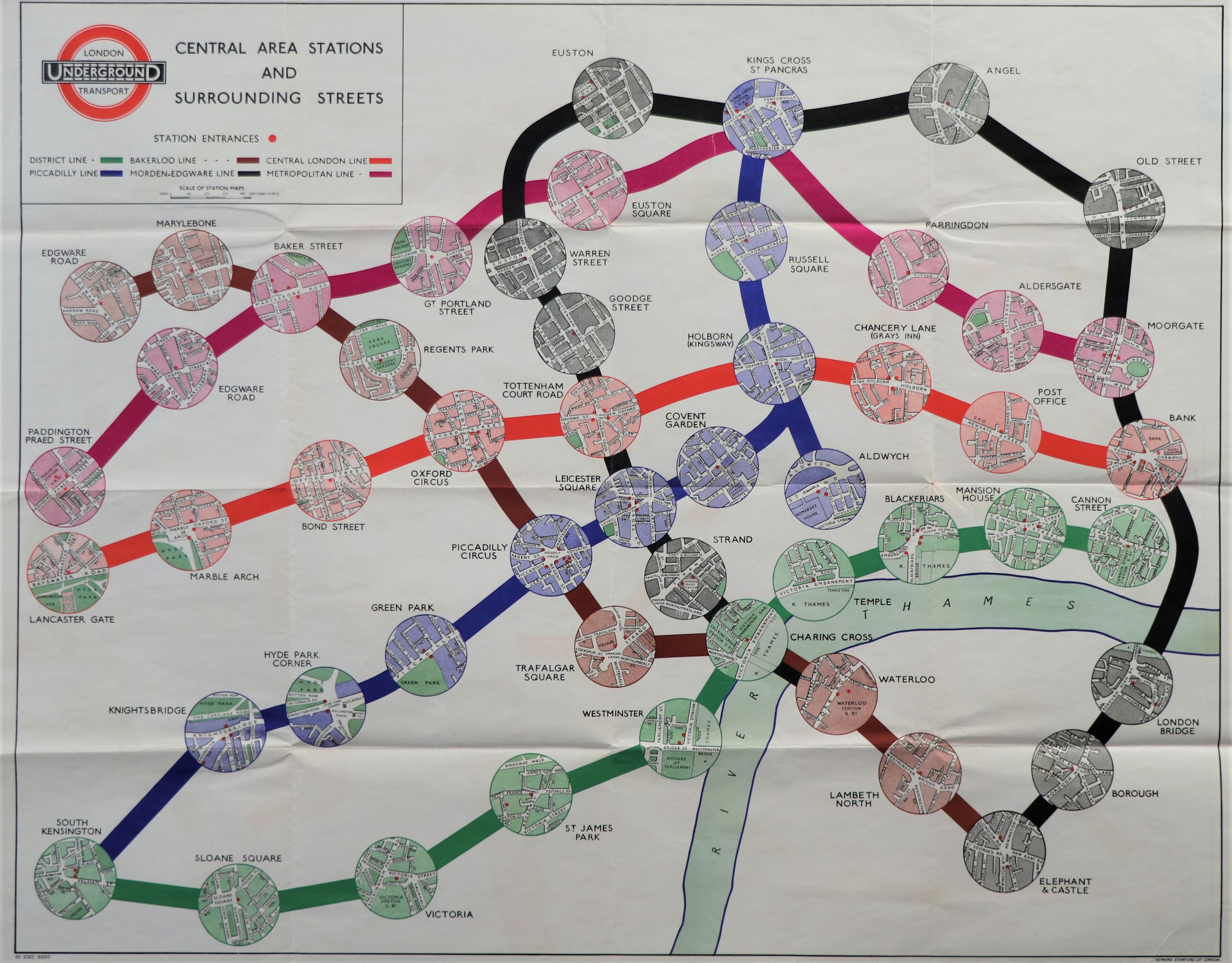 Bonhams : A 1935 Bubble Map of London Underground LT Code 35.3322.5000