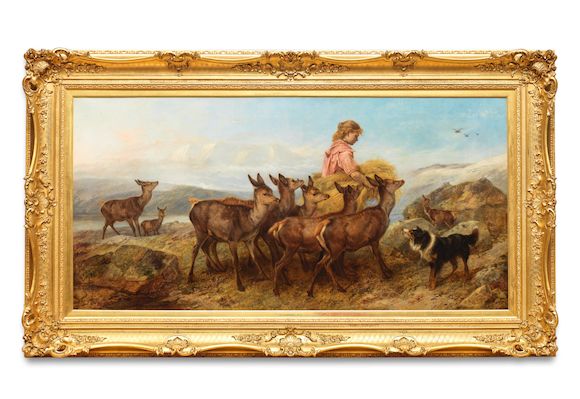 Bonhams : Richard Ansdell, RA (British, 1815-1885) The Forester's Pets