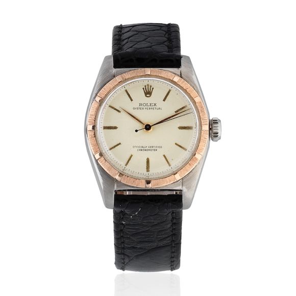 Bonhams : Rolex. A mid-size stainless steel and gold automatic ...