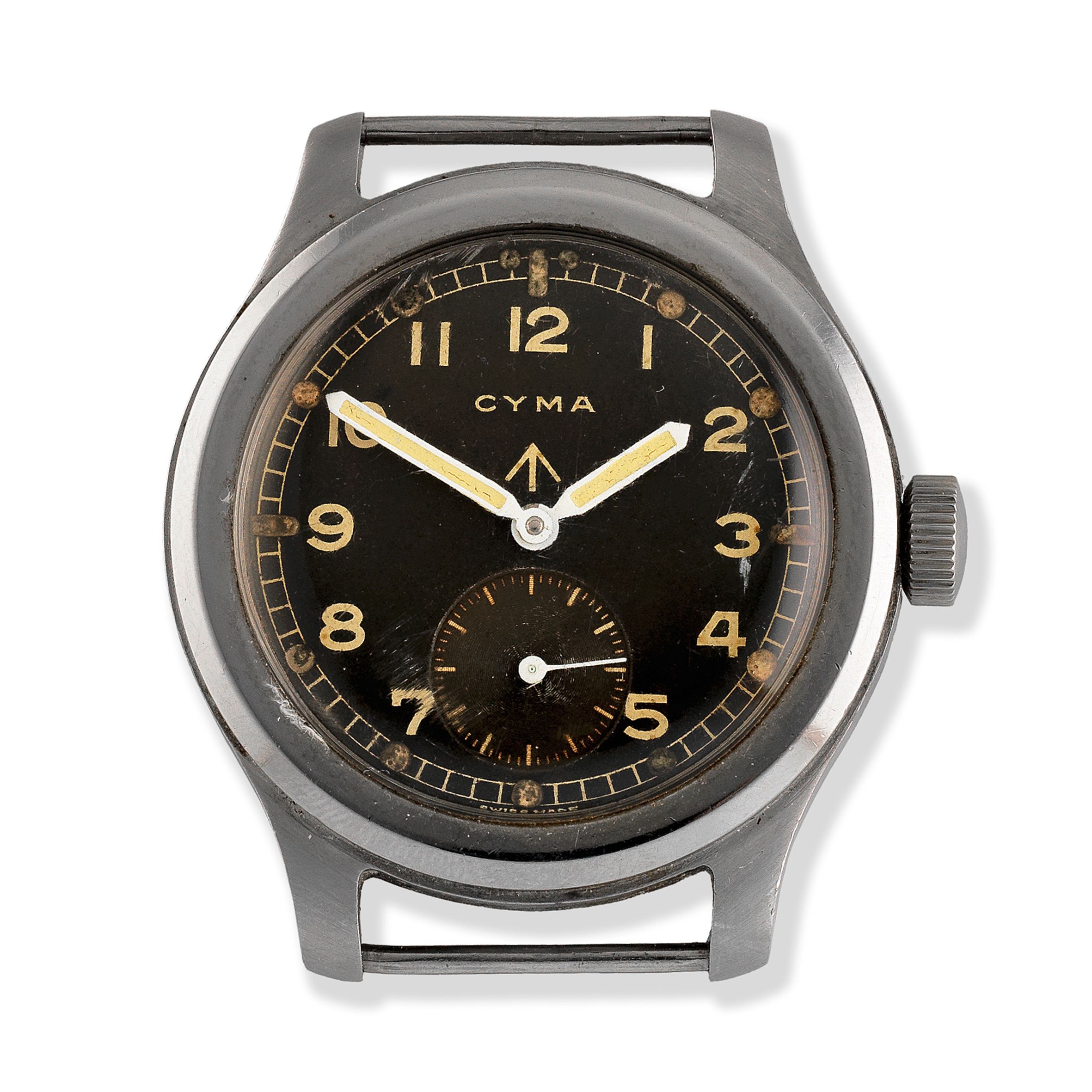 Bonhams : Cyma. A stainless steel manual wind British Military issue ...