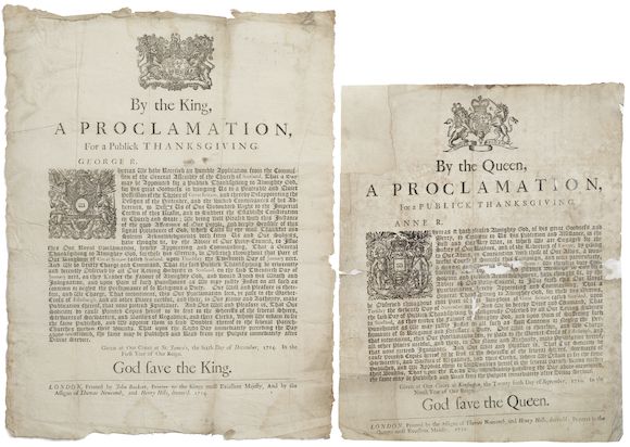 Bonhams : SCOTLAND - ROYAL BROADSIDE PROCLAMATIONS By the Queen, a ...
