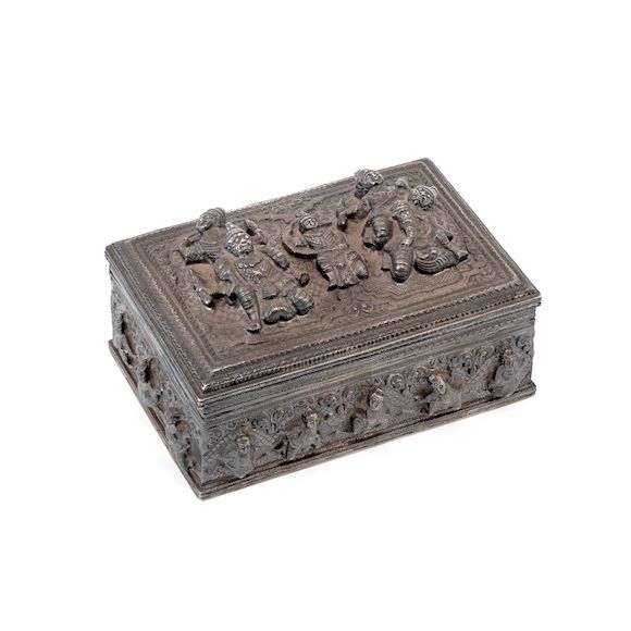Bonhams : A Burmese silver box