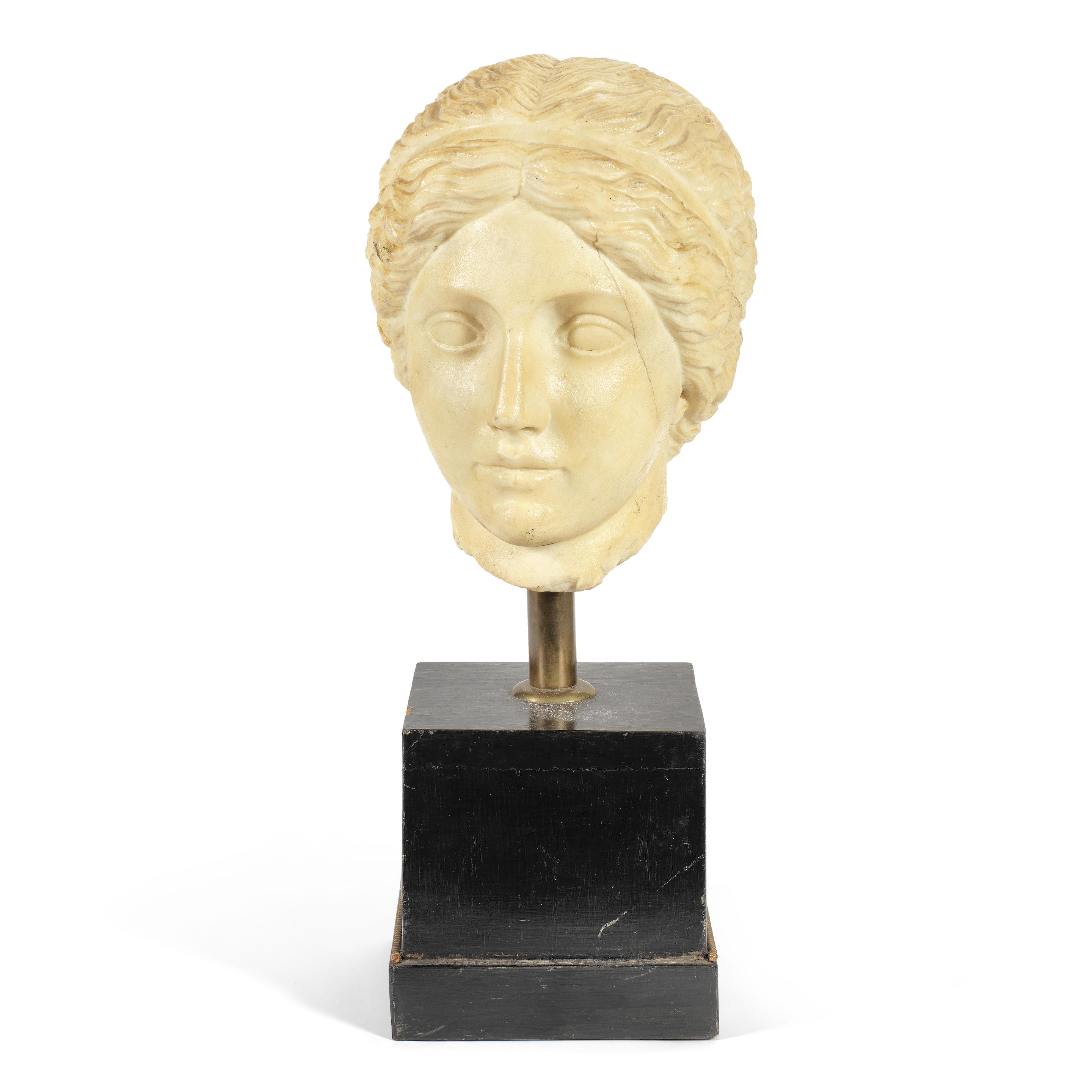 Bonhams A Carved White Marble Bust Of A Classical Maiden After The