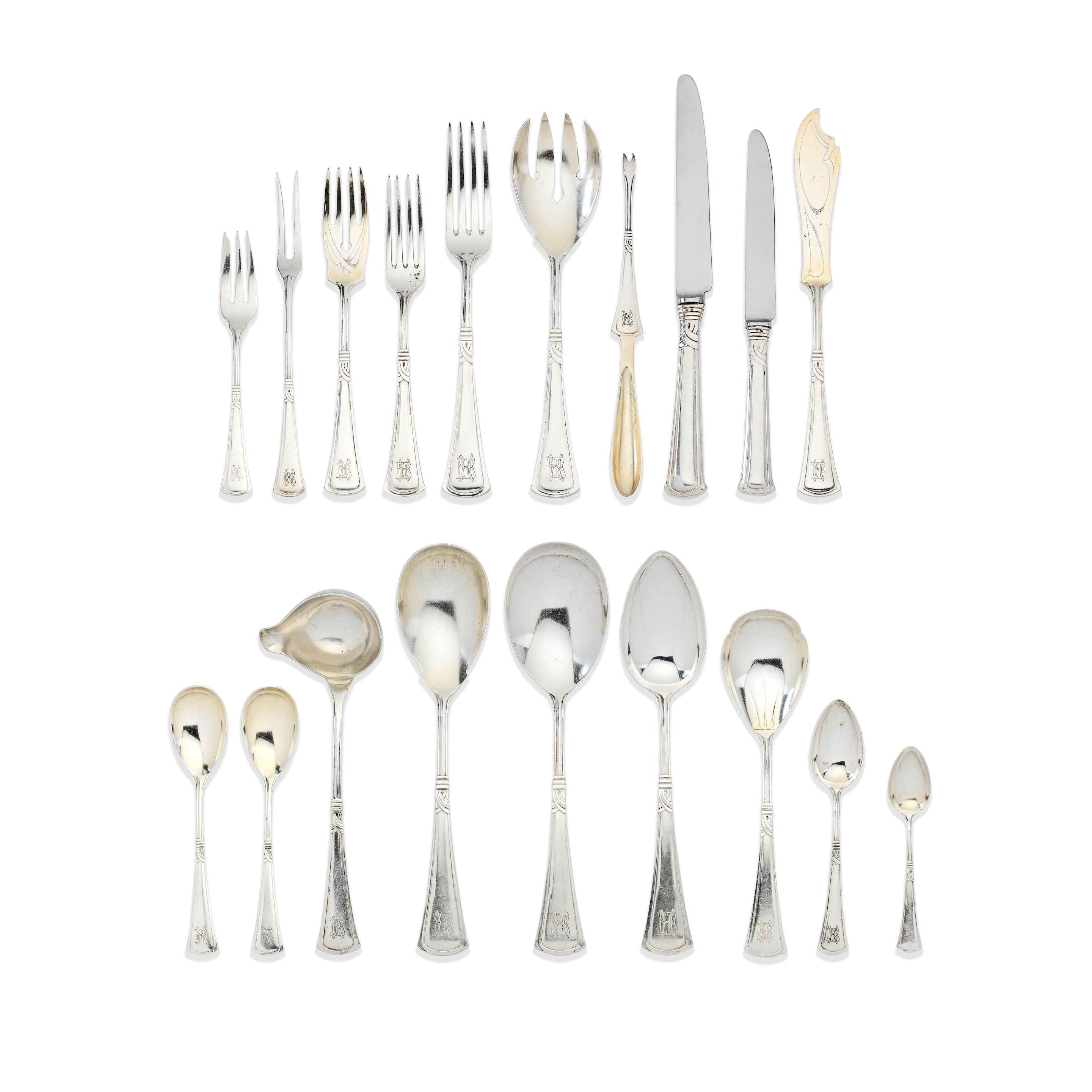 Bonhams : A canteen of German silver flatware Lutz & Weiss, Pforzheim ...