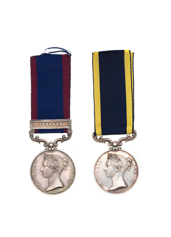 Bonhams Pair To Colour Sergeant Wffoster 53rd Foot