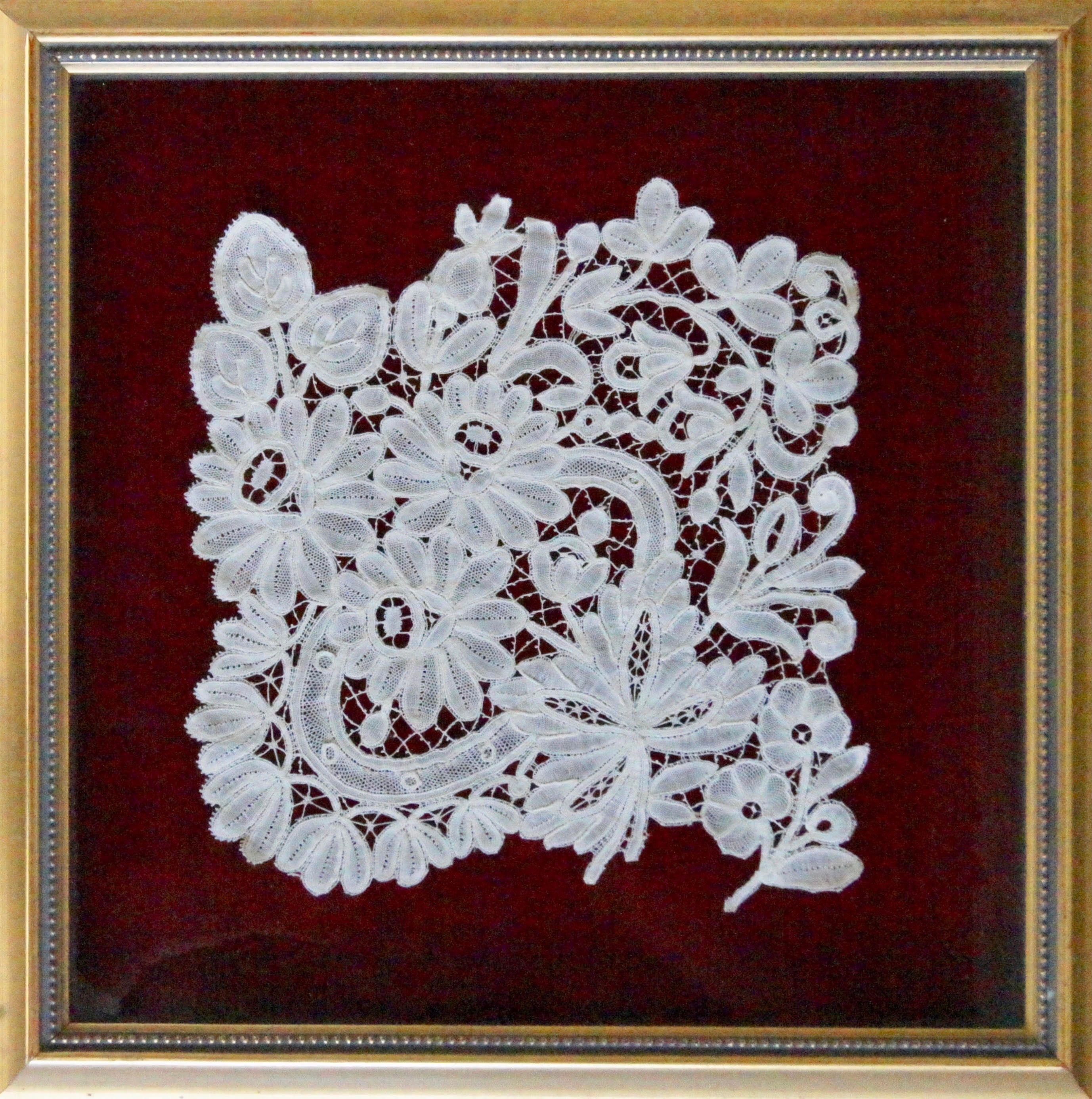 Bonhams : A fragment of antique 19th century Belgian Duchesse Border ...