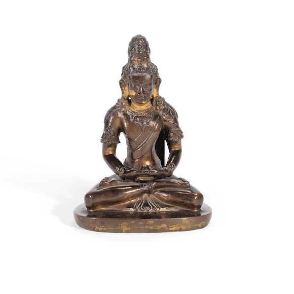 Bonhams : A COPPER-ALLOY FIGURE OF AMITAYUS 18th century