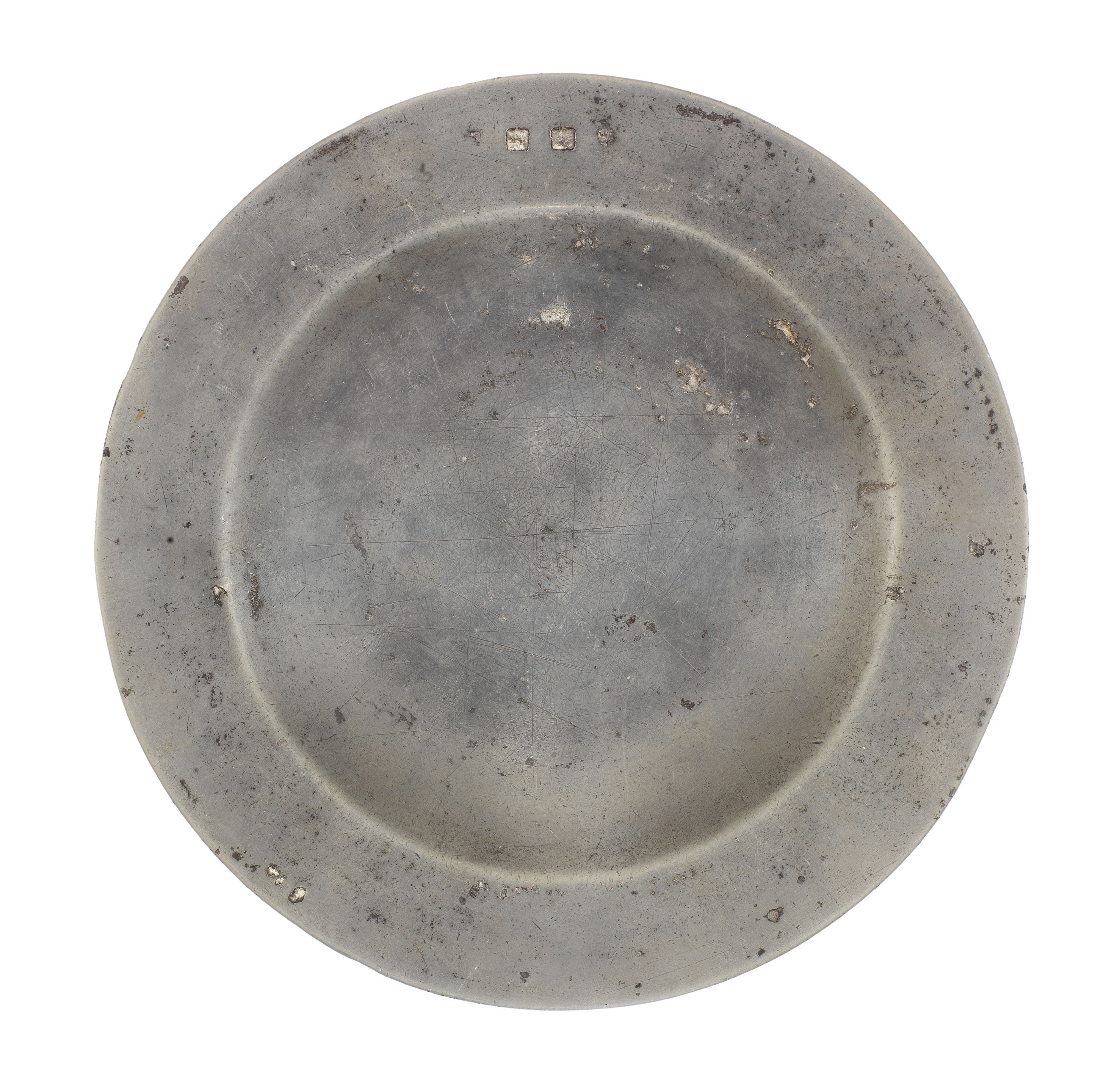 Bonhams : A rare Charles I pewter plain rim plate, circa 1640