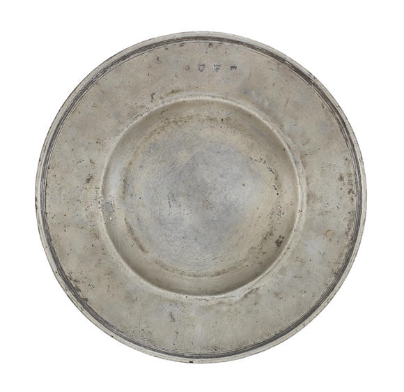 Bonhams A Rare And Documented Charles Ii Pewter Broad Rim And Reeded
