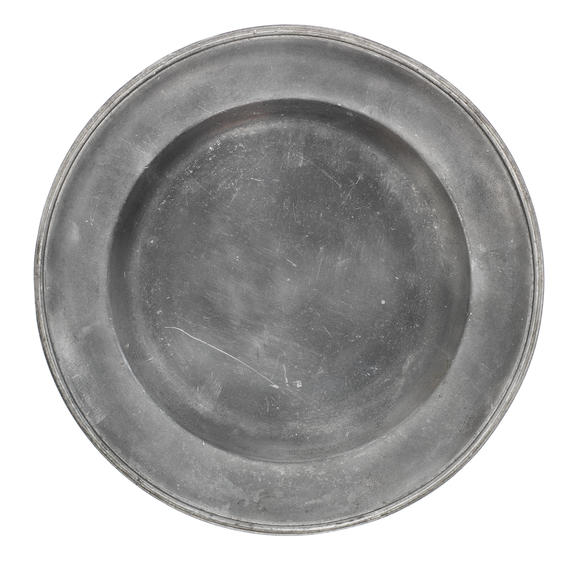 Bonhams An Unusual George Iii Pewter Double Reeded Plate Circa 1790