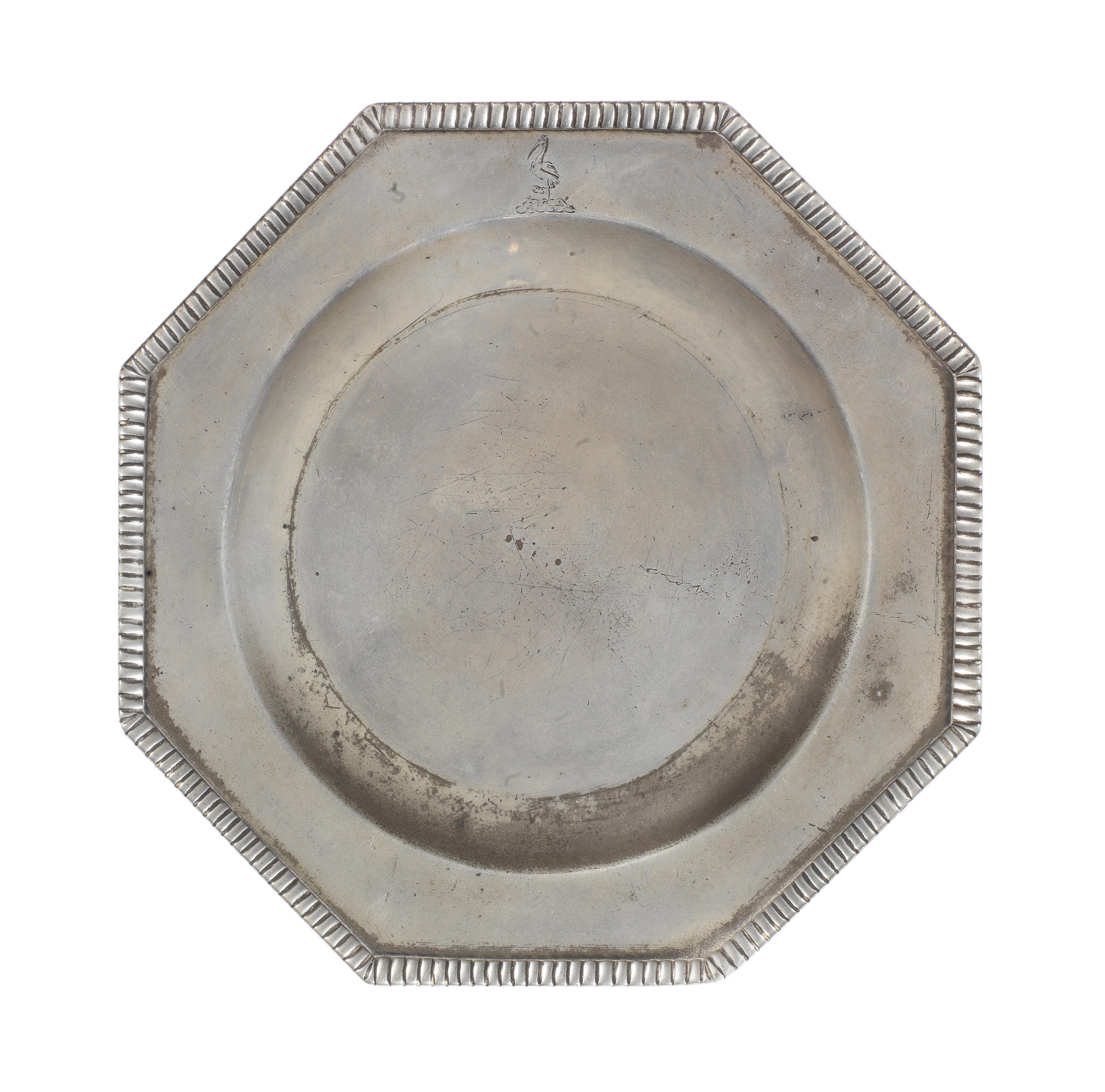 Bonhams A Rare George Iiiii Pewter Octagonal Plate Circa 1760