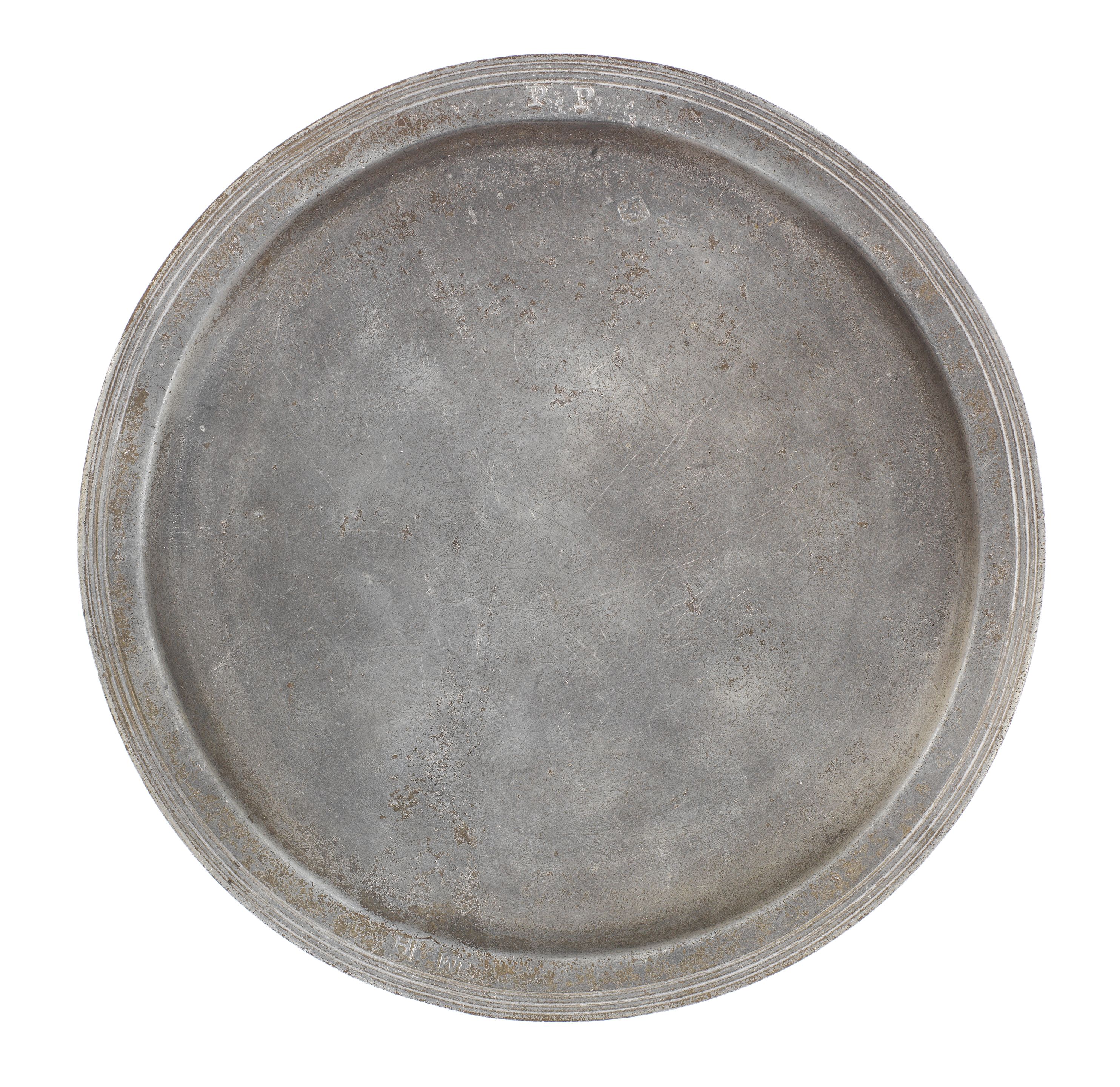 Bonhams : A William & Mary pewter narrow rim plate, circa 1690