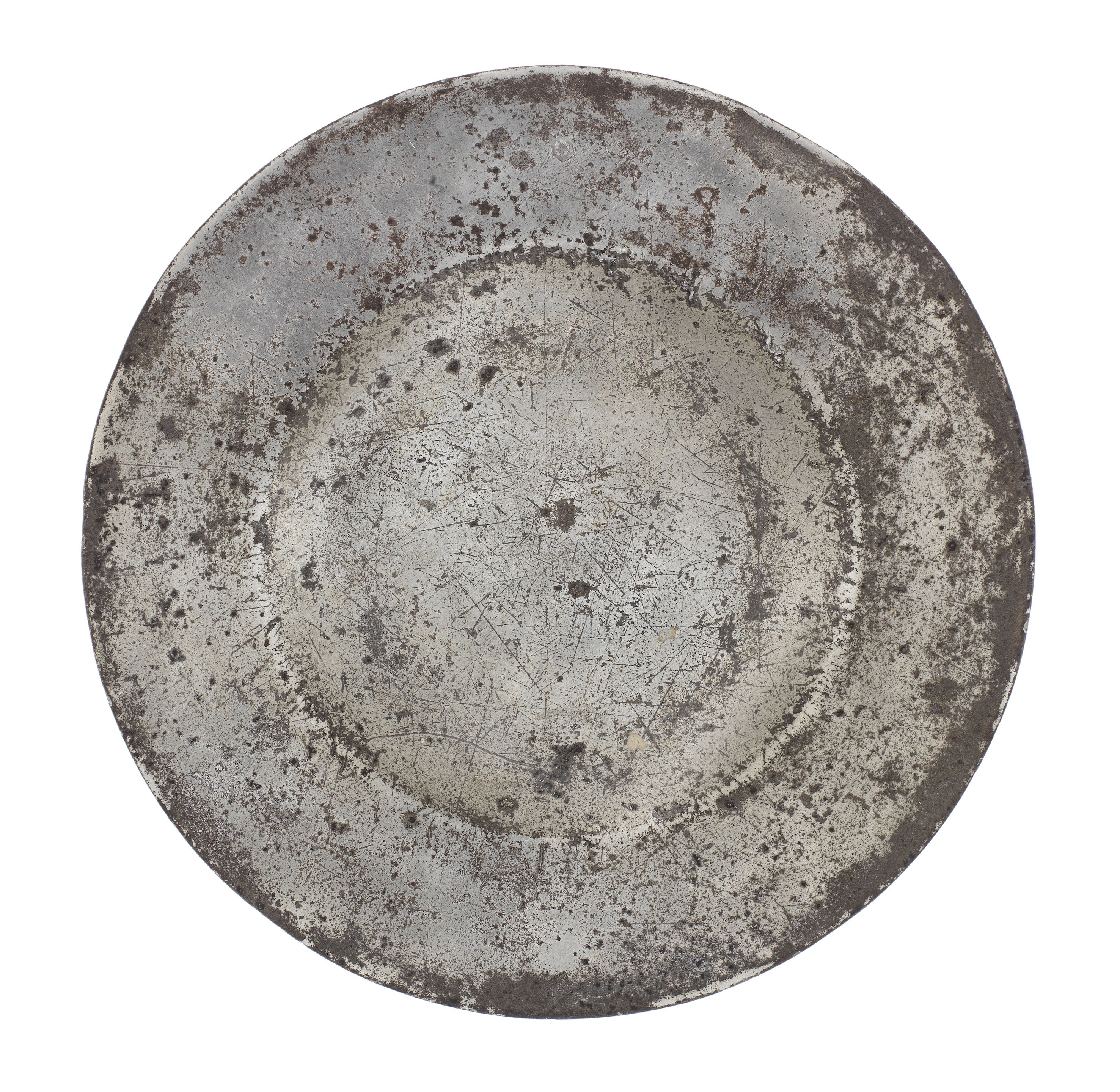 Bonhams : A rare Charles I pewter broad rim plate, circa 1640